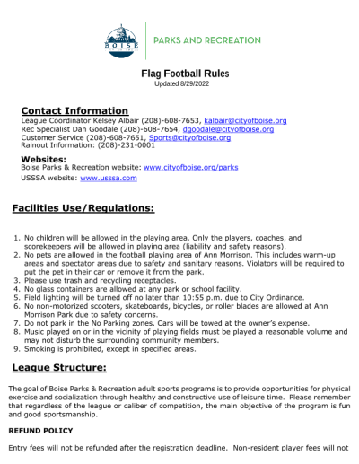 Flag Football Rules