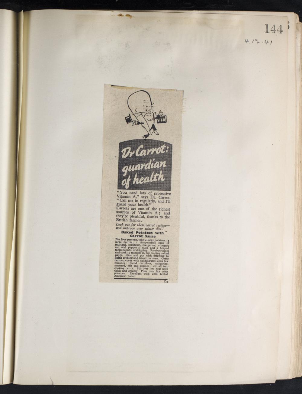 Dr Carrot: guardianof health | History Commons