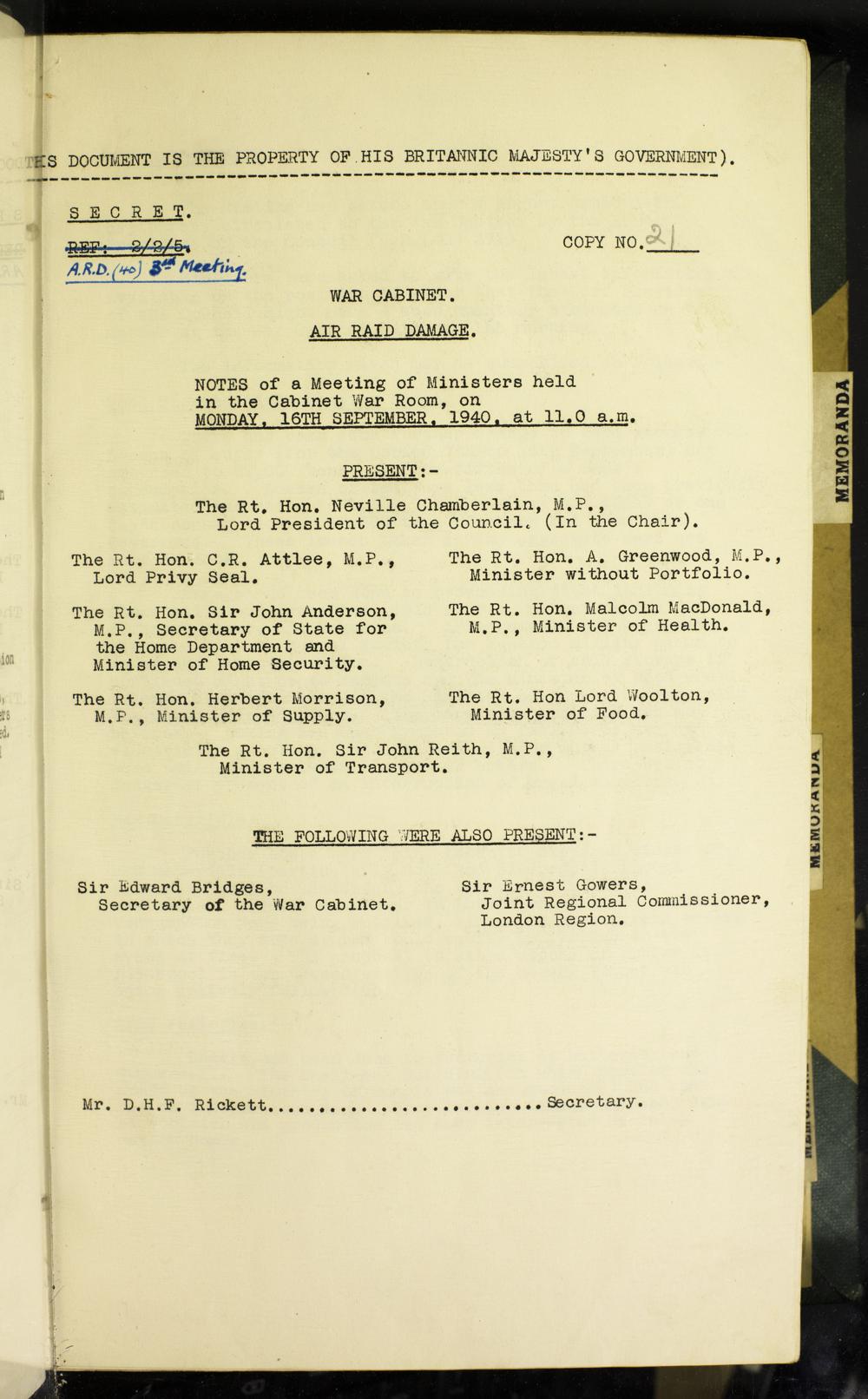 AIR RAID DAMAGE.; Food Stocks and processing plant.; Raw materials ...
