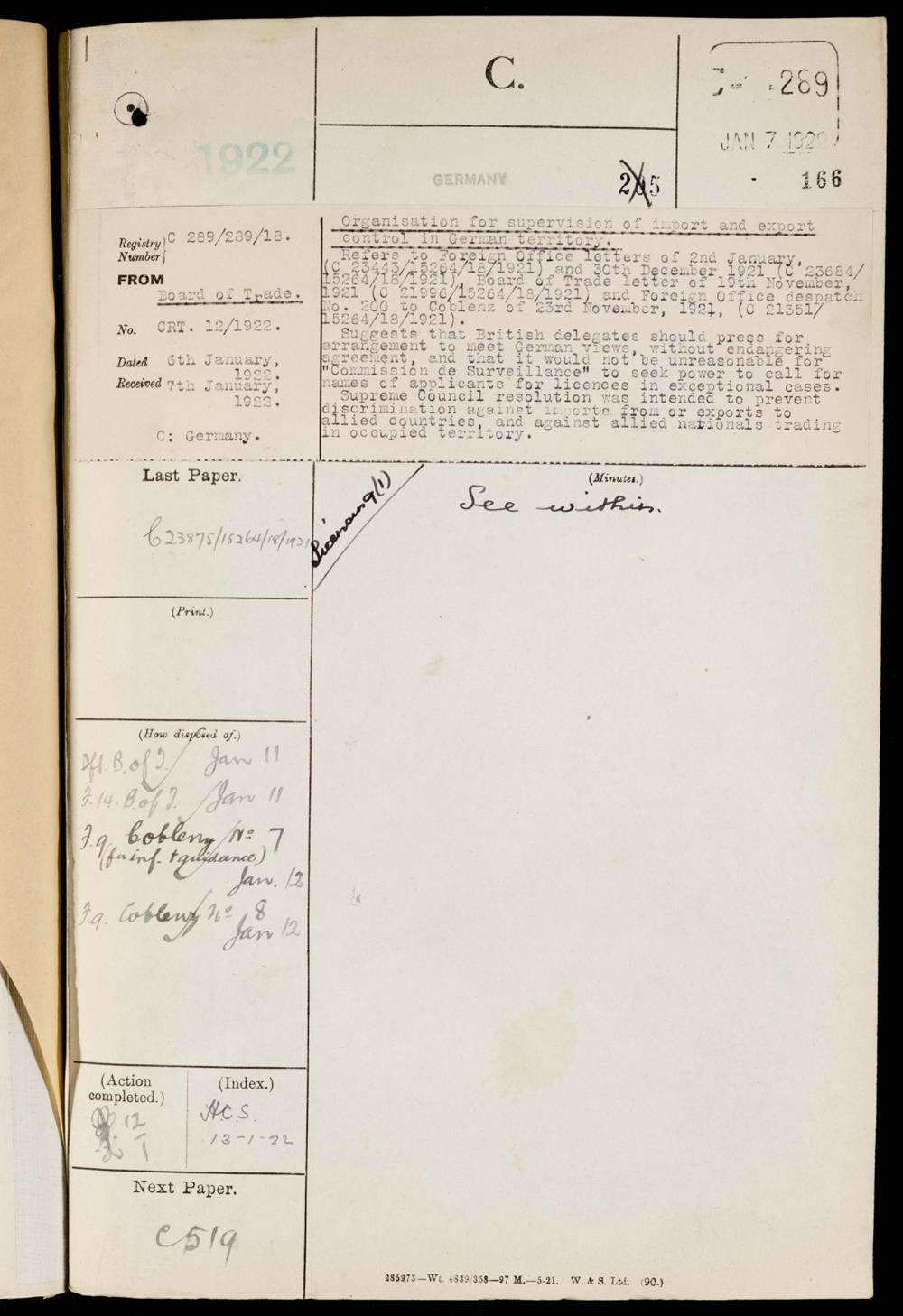 Organisation For Supervision Of Import And Export Control In German Organisation For Supervision Of Import And Export Control In German