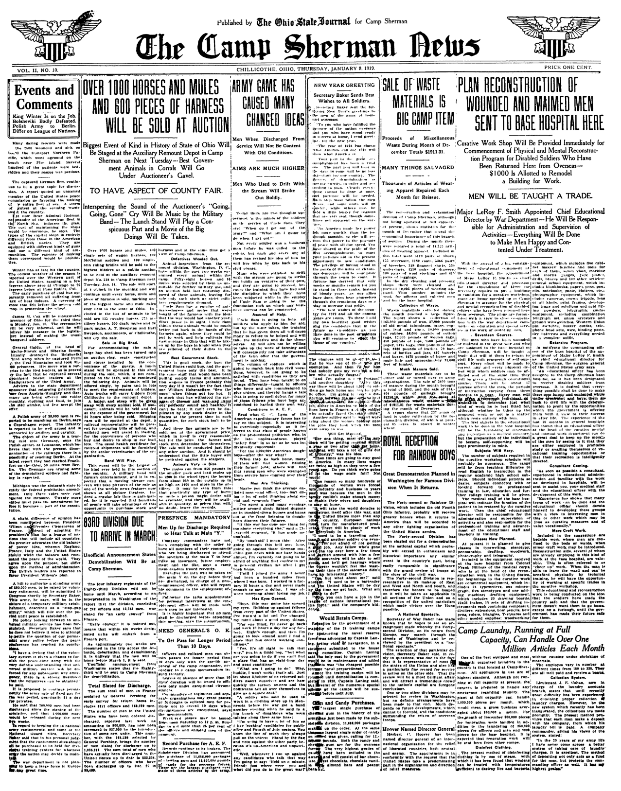 The Camp Sherman News (The Eighty-third Division News) | History Commons