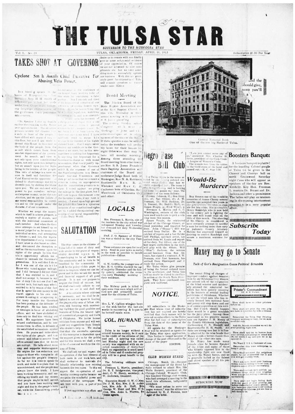 The Tulsa Star | History Commons