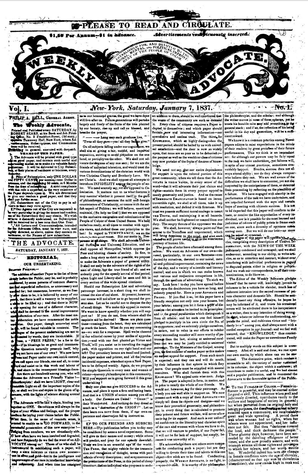 Weekly Advocate | History Commons